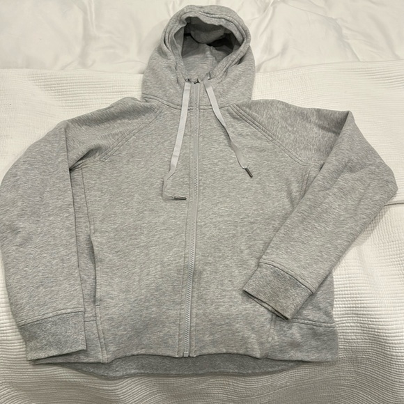 lululemon athletica | Tops | Lululemon Heather Grey Zip Up Hoodie Size ...